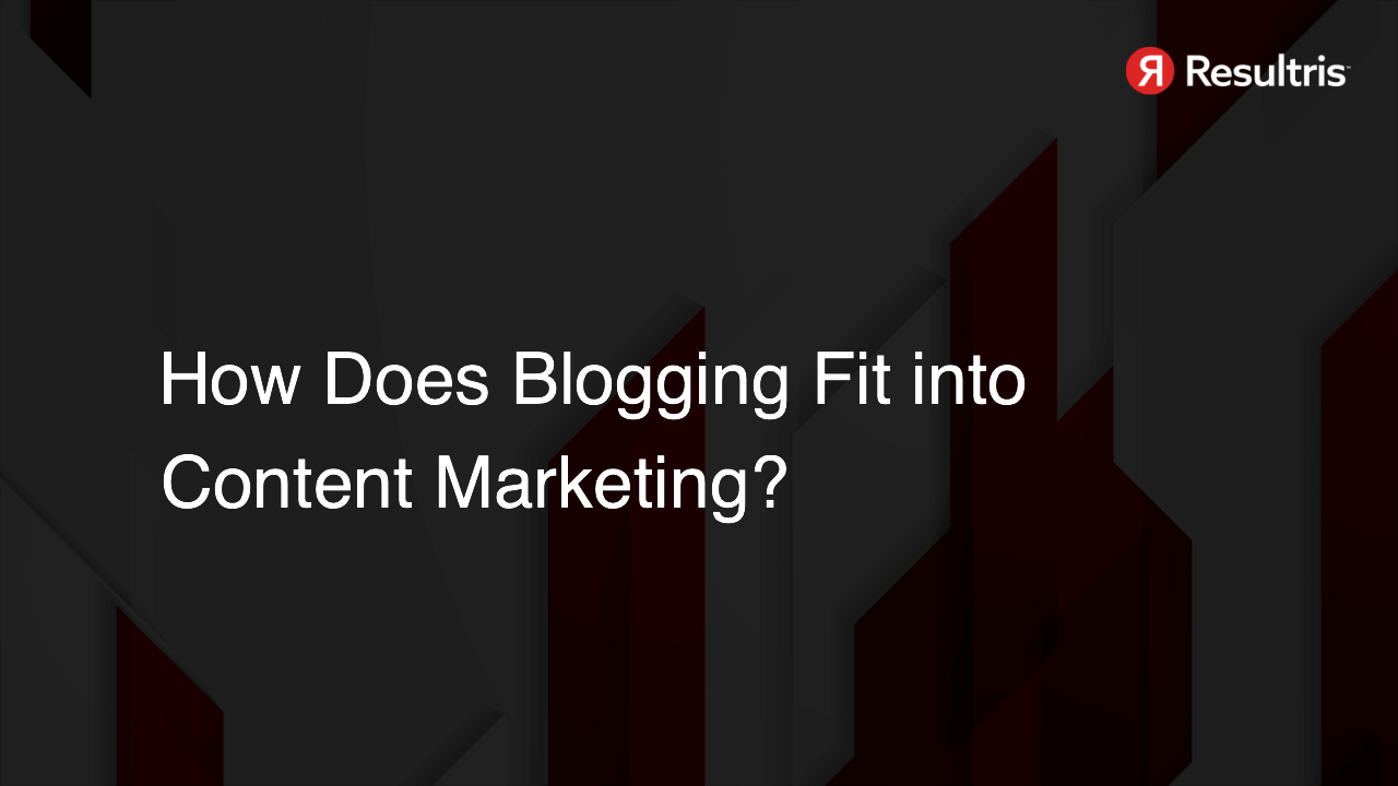 How Does Blogging Fit into Content Marketing? - Resultris